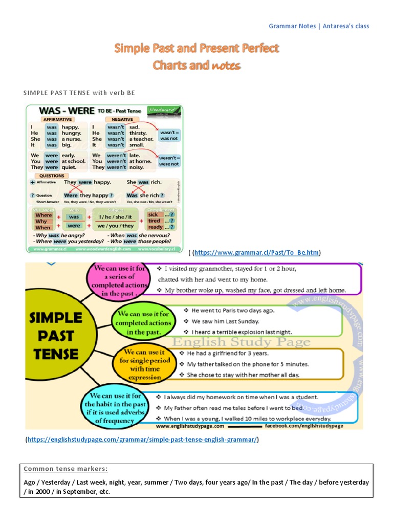 CHARTS - Simple Past and Present Perfect | PDF