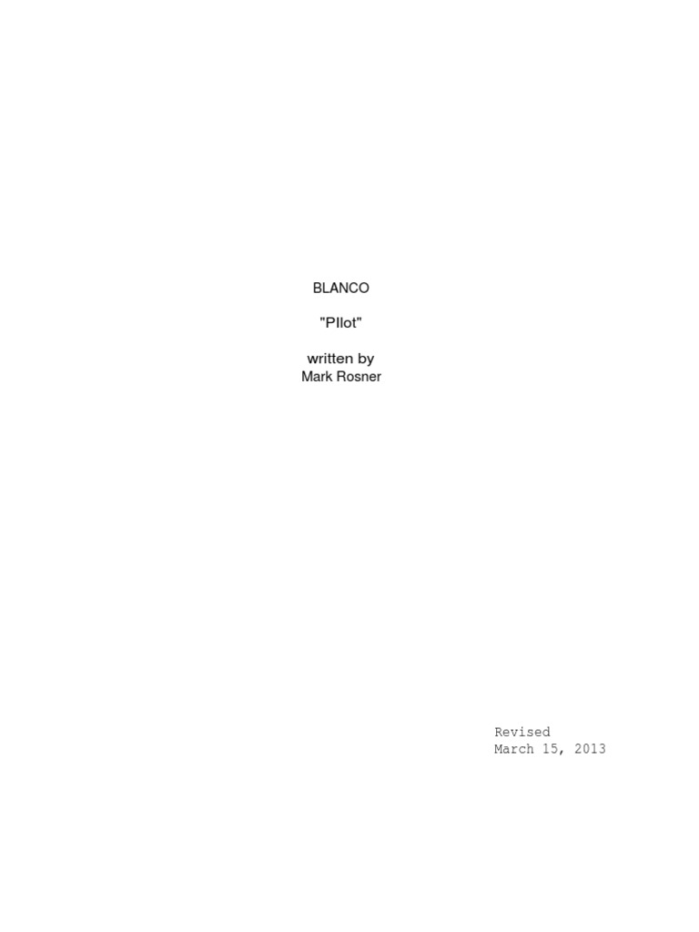 Blanco 1x01 - Pilot | PDF