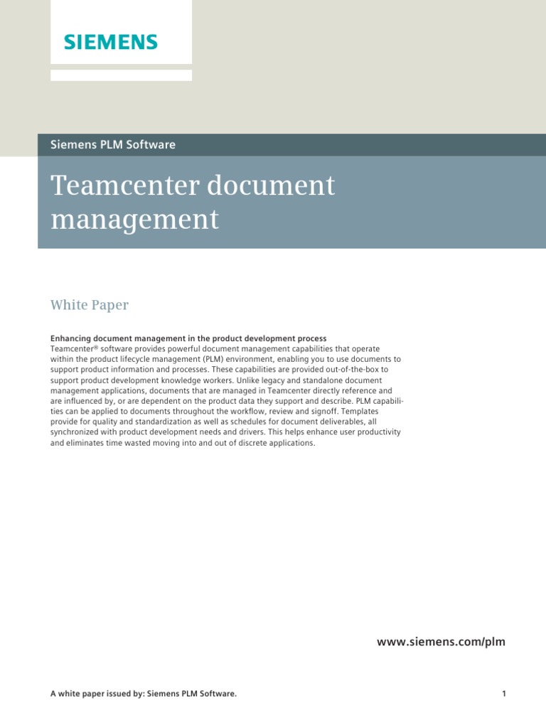 Teamcenter Document Manager | PDF | Product Lifecycle | Microsoft Office