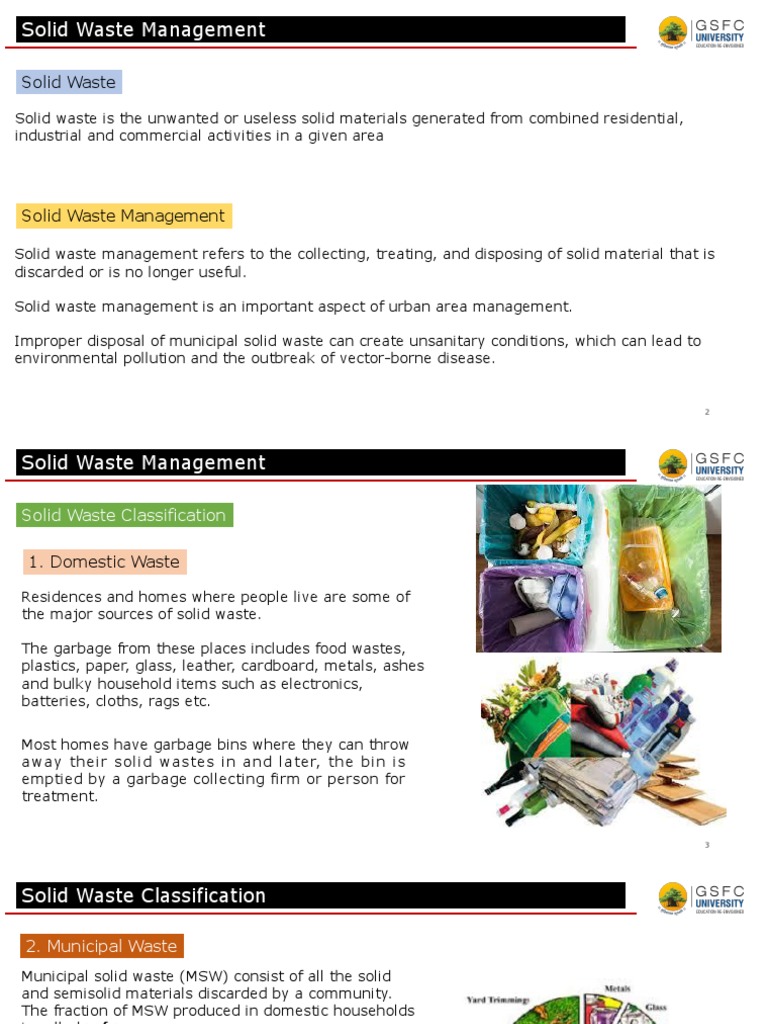 Comprehensive Solid Waste Management Guide | PDF | Municipal Solid ...