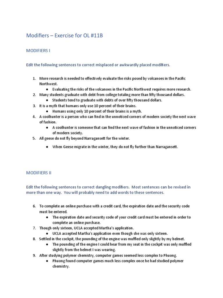 Modifiers - Update - 2034050917 | PDF