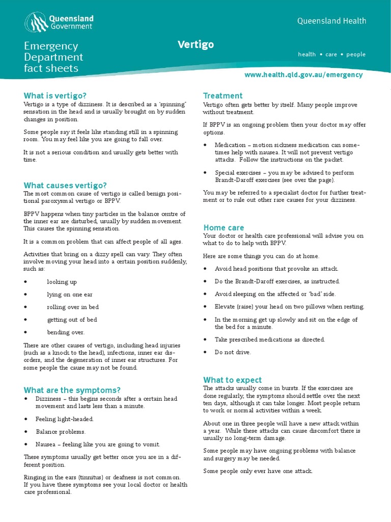 Seizure: Emergency Department Fact Sheets | PDF | Vertigo | Nervous System