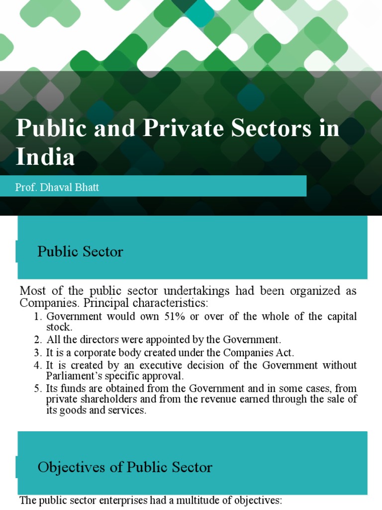 Overview of India's Public Sector | PDF