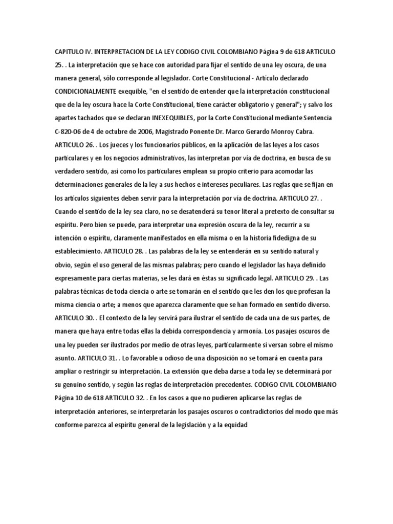 Libro 4 de Codigo Civil Colombiano | PDF | Constitución ...
