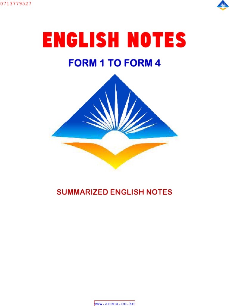 English Grammar Notes: Forms 1-4 | PDF | Grammatical Gender | Pronoun