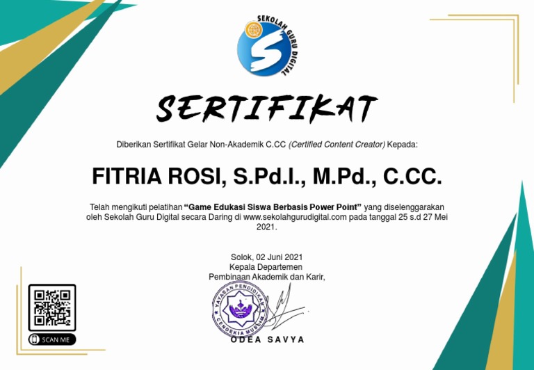 Fitria Rosi, S.Pd.I., M.Pd. | PDF