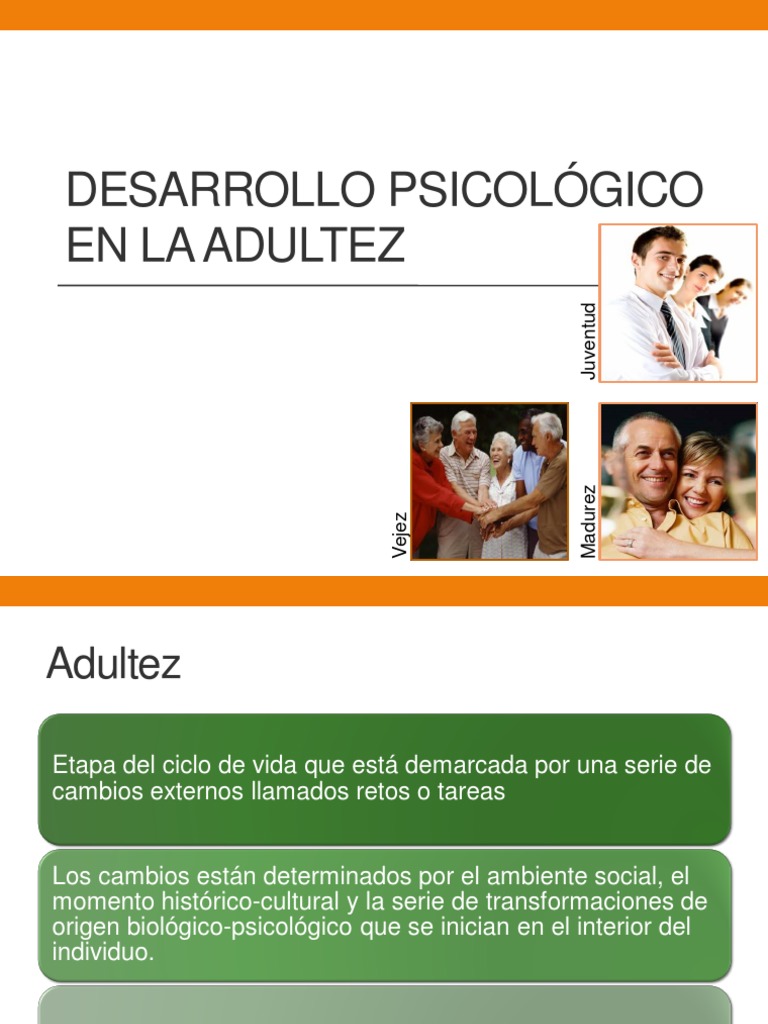 Desarrollo Psicologico en La Adultez | PDF | Adultos | Sicología