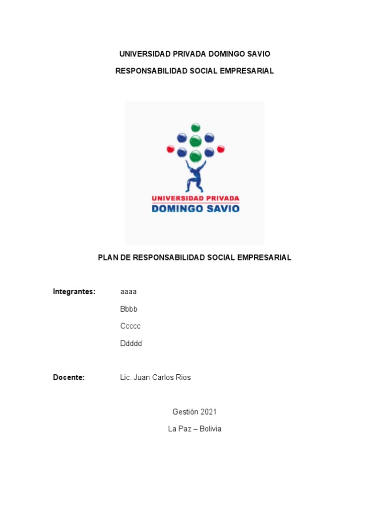 Formato Del Documento Universidad Privada Domingo Savio | PDF | Bolivia | Economias