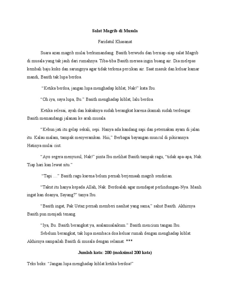 Contoh Naskah Cerita Islami | PDF