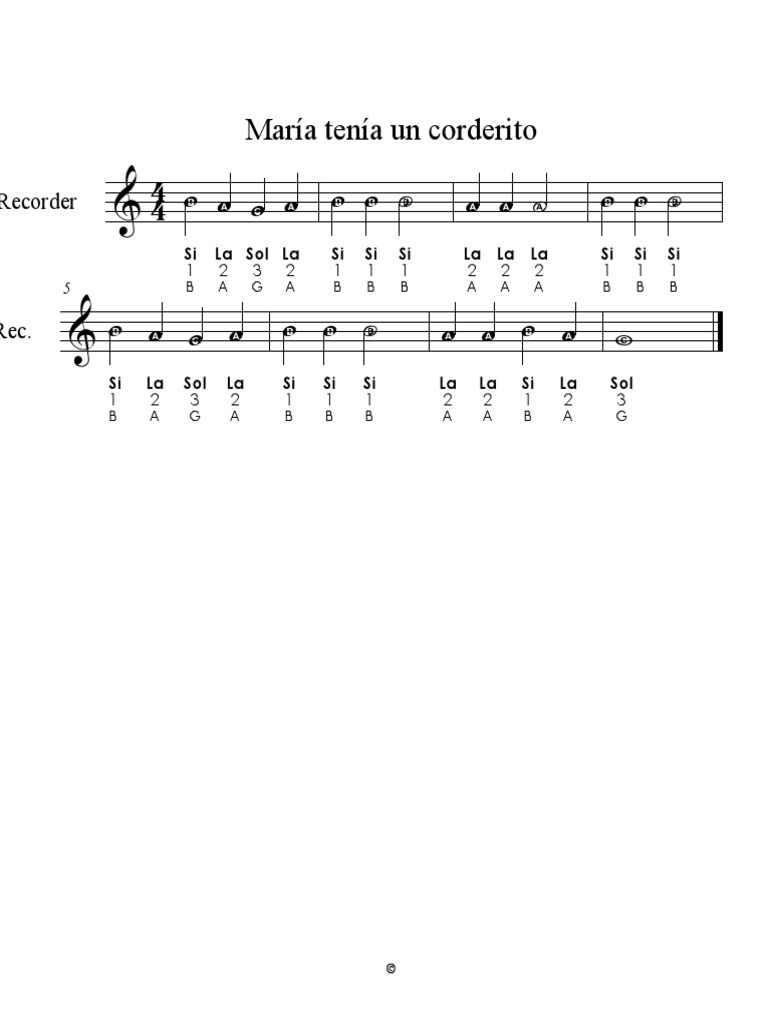 María Tenía Un Corderito | PDF