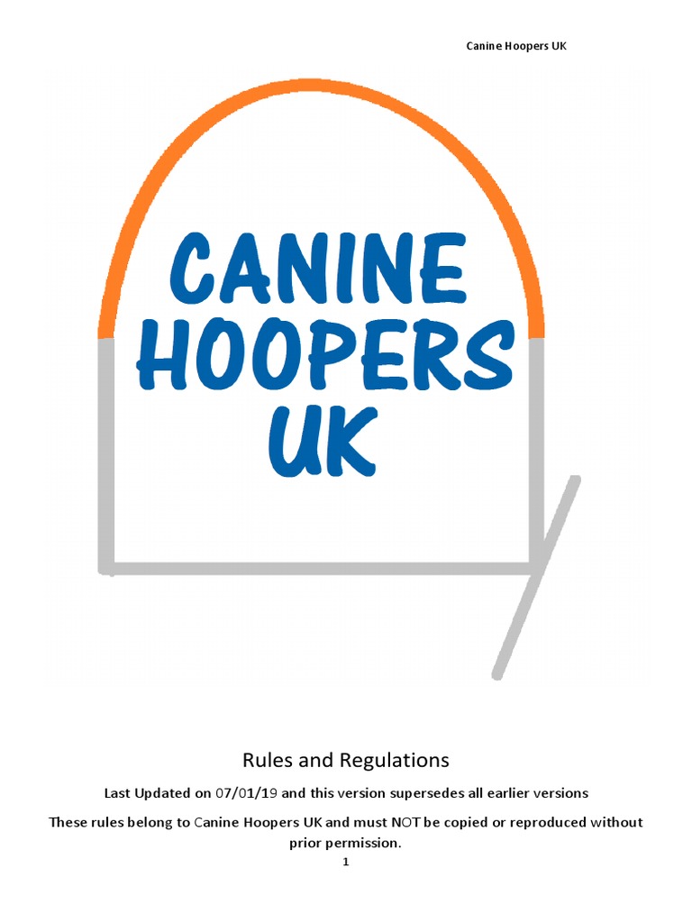 Canine Hoopers UK Rules and Regs | PDF | Dogs