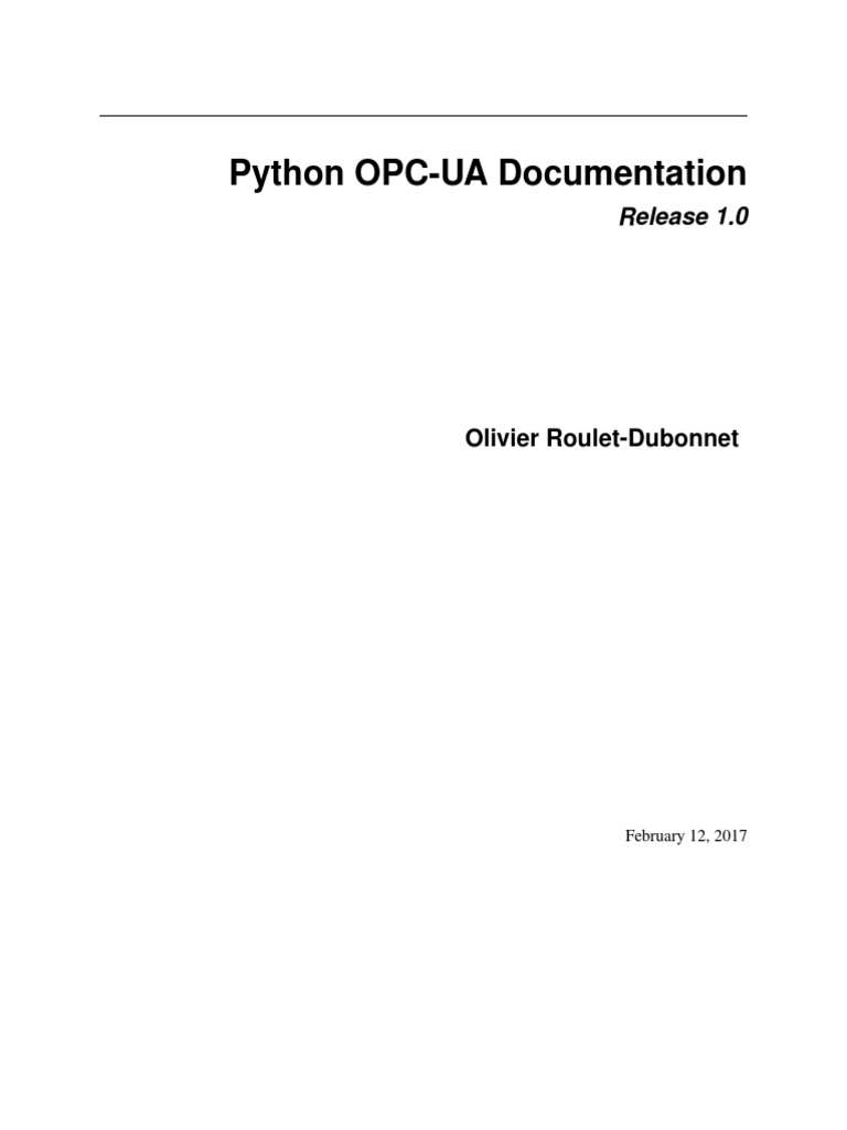 Python Opcua Pdf Parameter Computer Programming Method Computer Programming