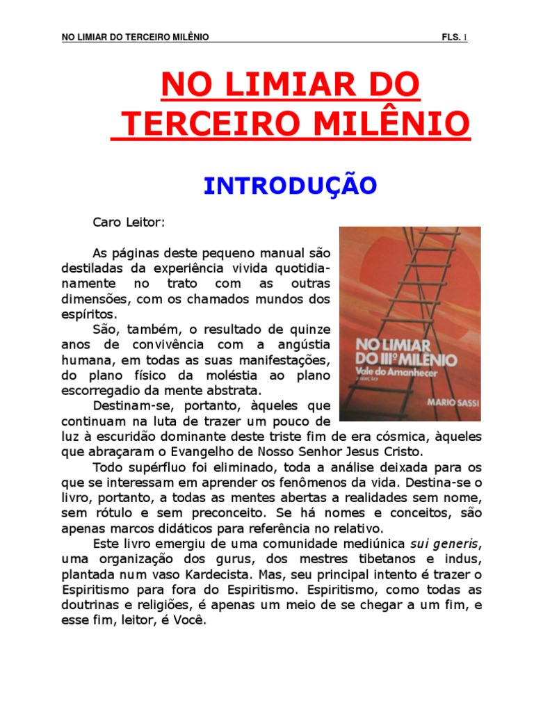 Mestre Mário Sassi - No Limiar Do Terceiro Milênio 01 | PDF ... Mestre Mário Sassi - No Limiar Do Terceiro Milênio 01 | PDF ...