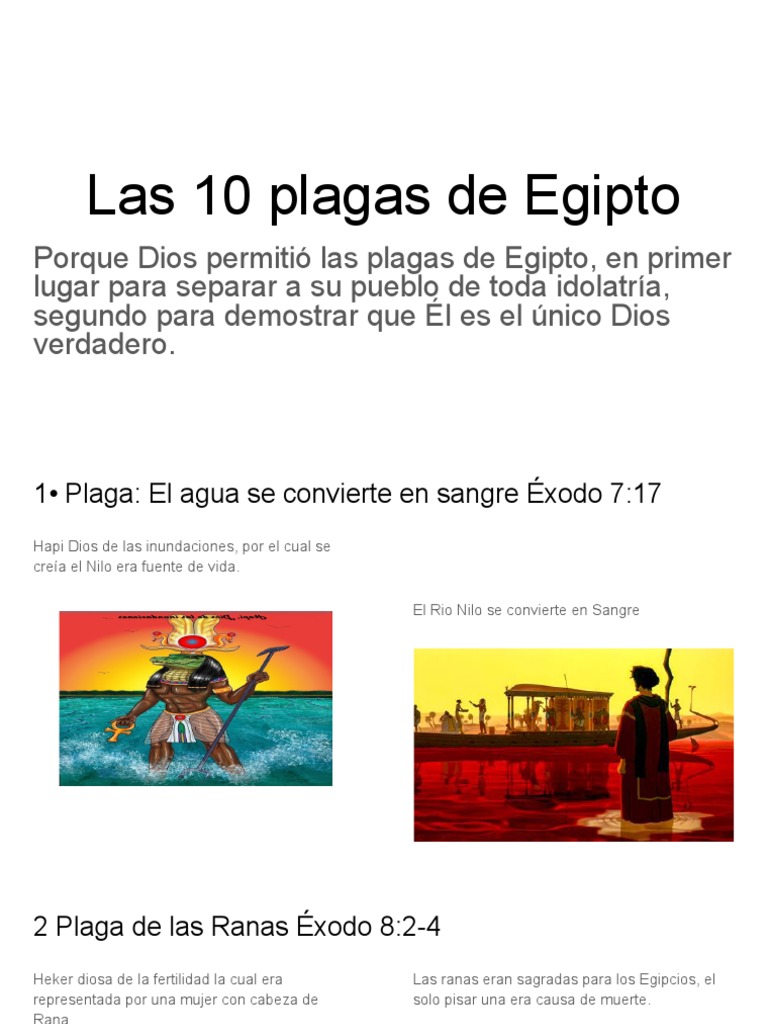Las 10 Plagas de Egipto | PDF | Libro del éxodo | Moisés