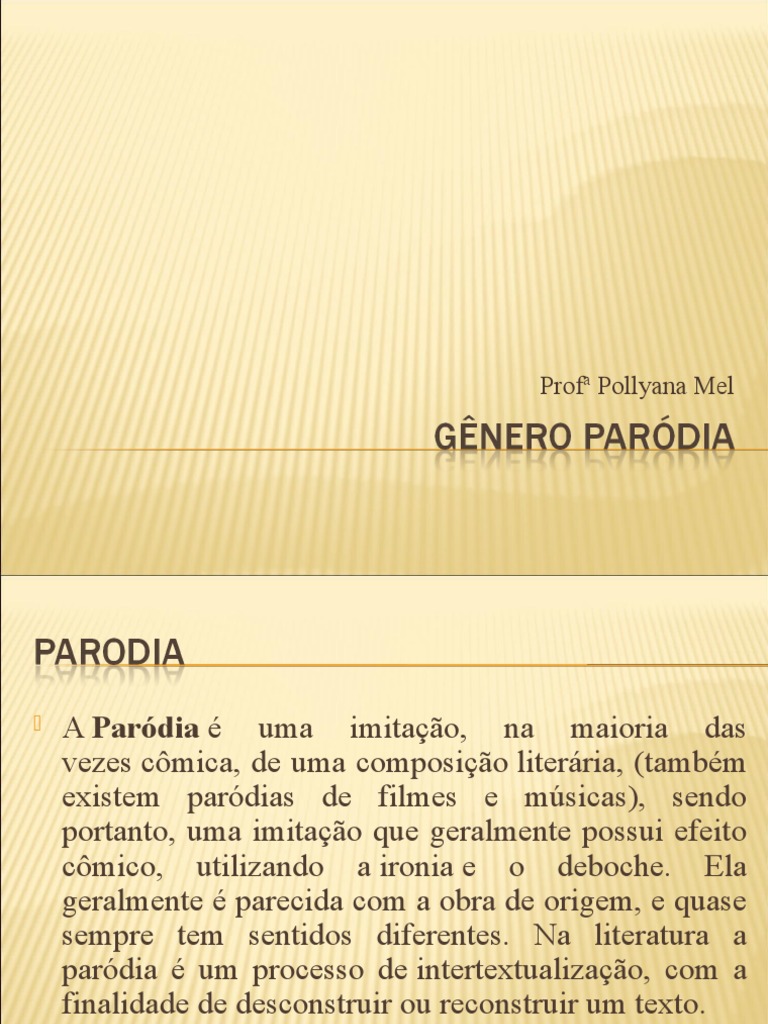 Gênero Paródia | PDF
