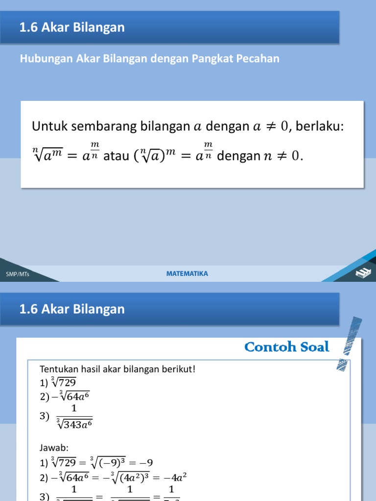 Operasi Bilangan Akar | PDF
