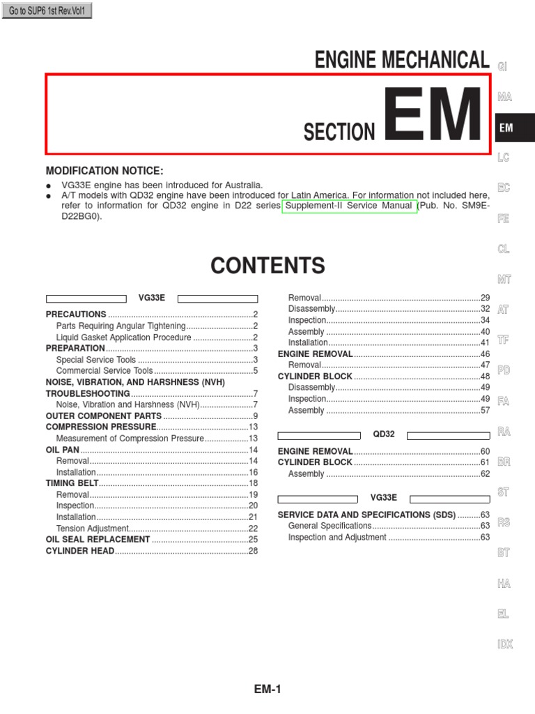 Engine Mechanical: Modification Notice | PDF | Piston | Mechanical ...