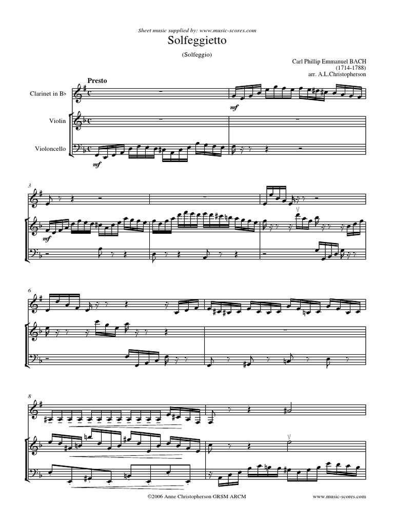 Bach CPE Solfeggietto CLVNVC | PDF