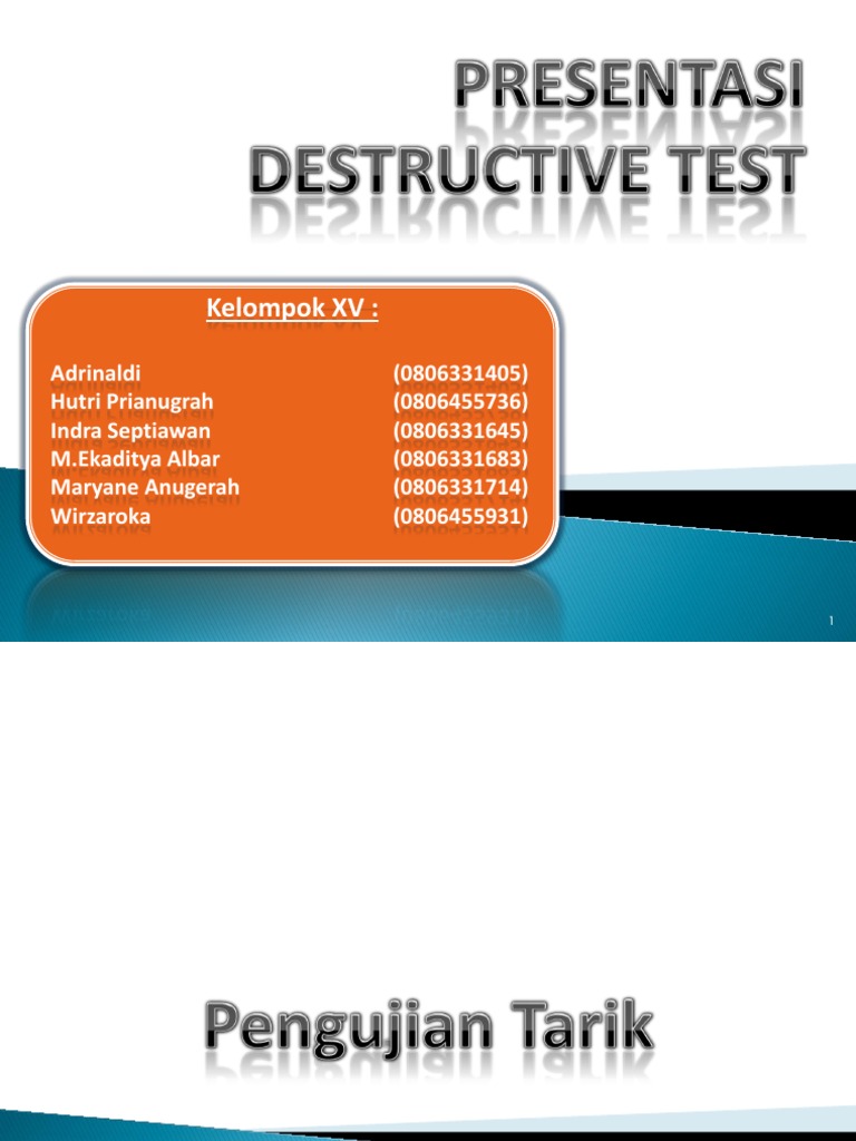 Destructive Test | PDF