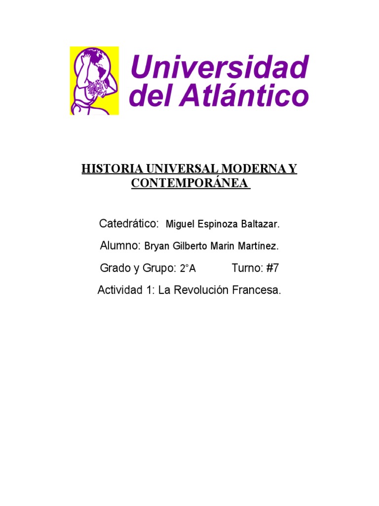 Historia Universal Moderna y Contemporánea | PDF | revolución Francesa ...