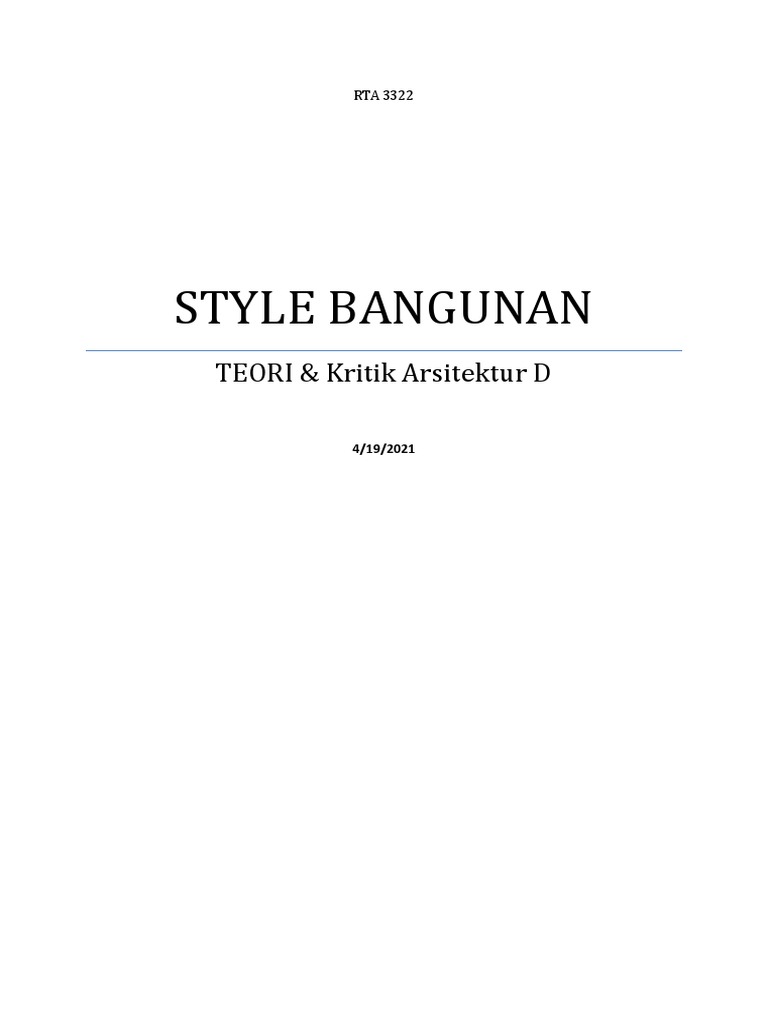 Timeline Sejarah Arsitektur | PDF | Architectural Styles Timeline Sejarah Arsitektur | PDF | Architectural Styles