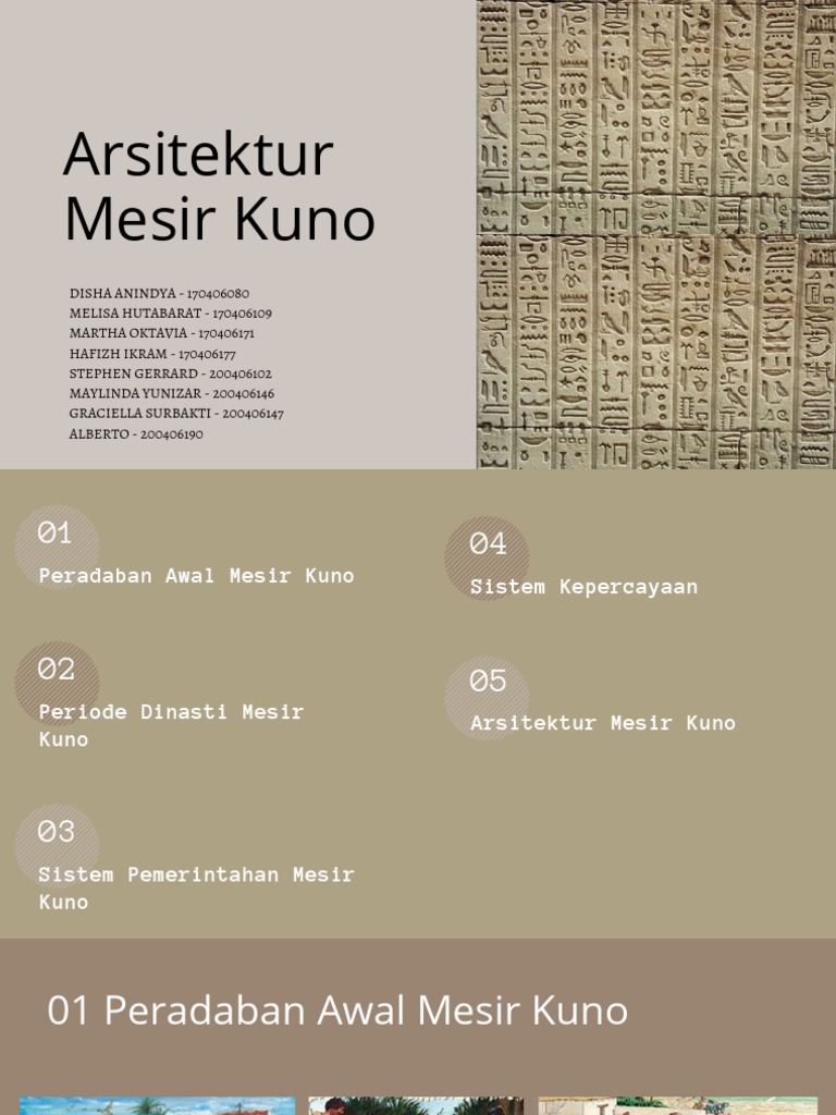 Arsitektur dan Kepercayaan Mesir Kuno | PDF