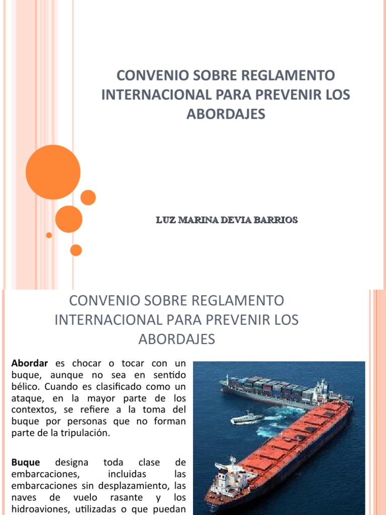DIAPOSITIVAS Convenio Sobre Reglamento Internacional para Prevenir Los ...