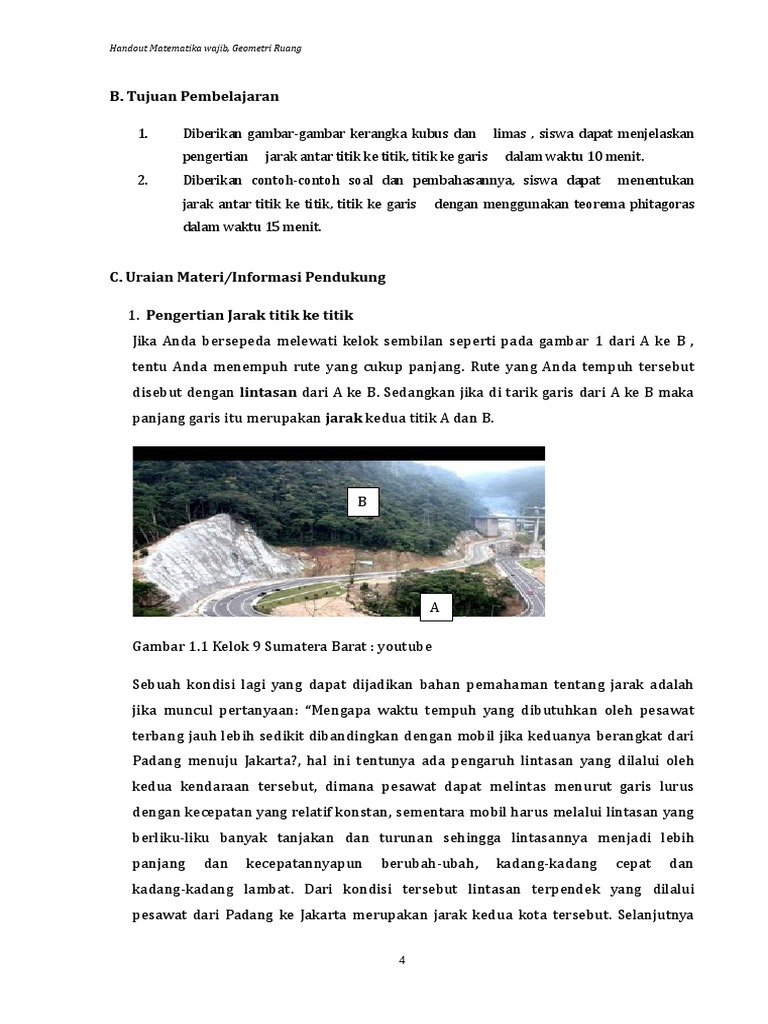 Materi Jarak Antar Titik Dalam Ruang | PDF