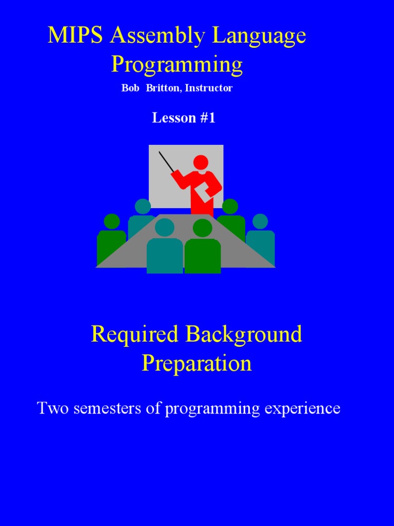 MIPS Assembly Language Programming: Lesson #1 | Download Free PDF ...