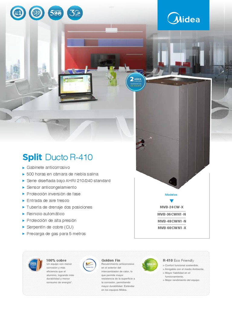 Split Ducto R410 | PDF | Materiales | Ingeniería de Edificación