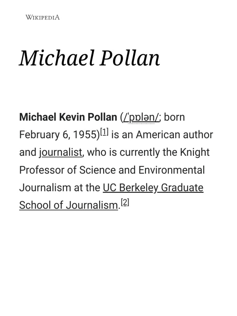 Michael Pollan: Exploring the Intersection of Food, Culture, and the ...