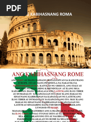 Kasuotan Ng Bansang Rome Hemsly Filipinooooo | PDF