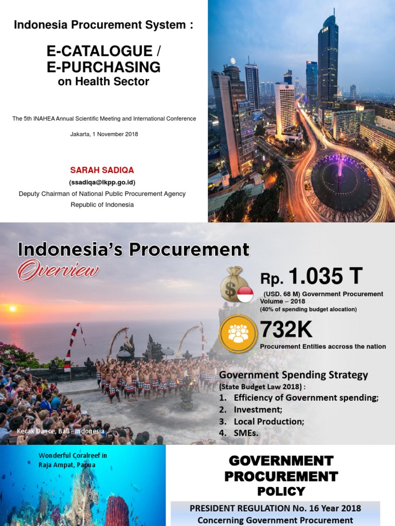 Indonesia Procurement System e Catalog e Purchasing | PDF | Procurement ...