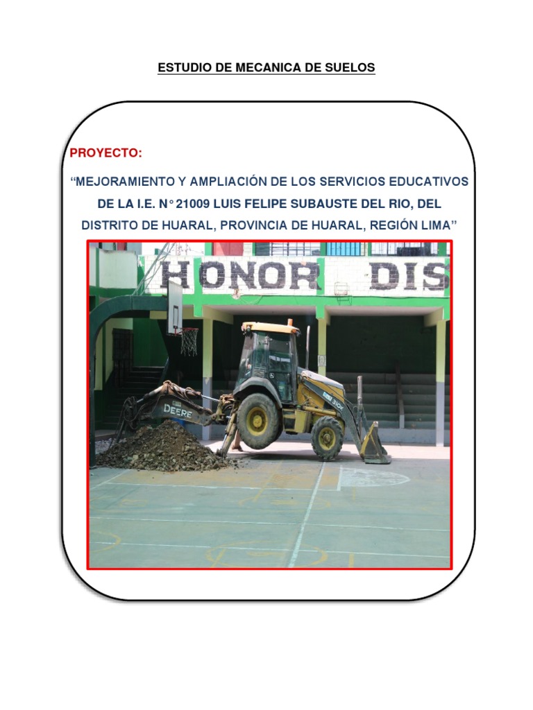 Estudio de Mecanica de Suelos | PDF | Fundación (Ingeniería) | Temblores