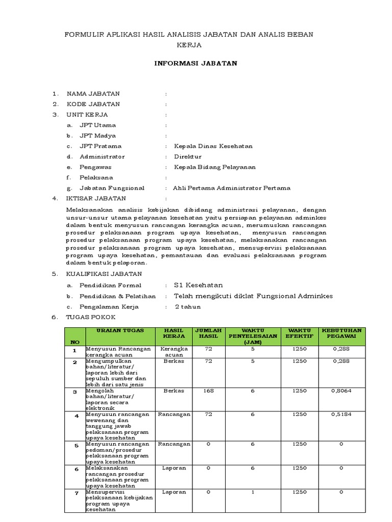 FORM INFOJAB 2020 Adminkes | PDF | Bisnis | Komputer