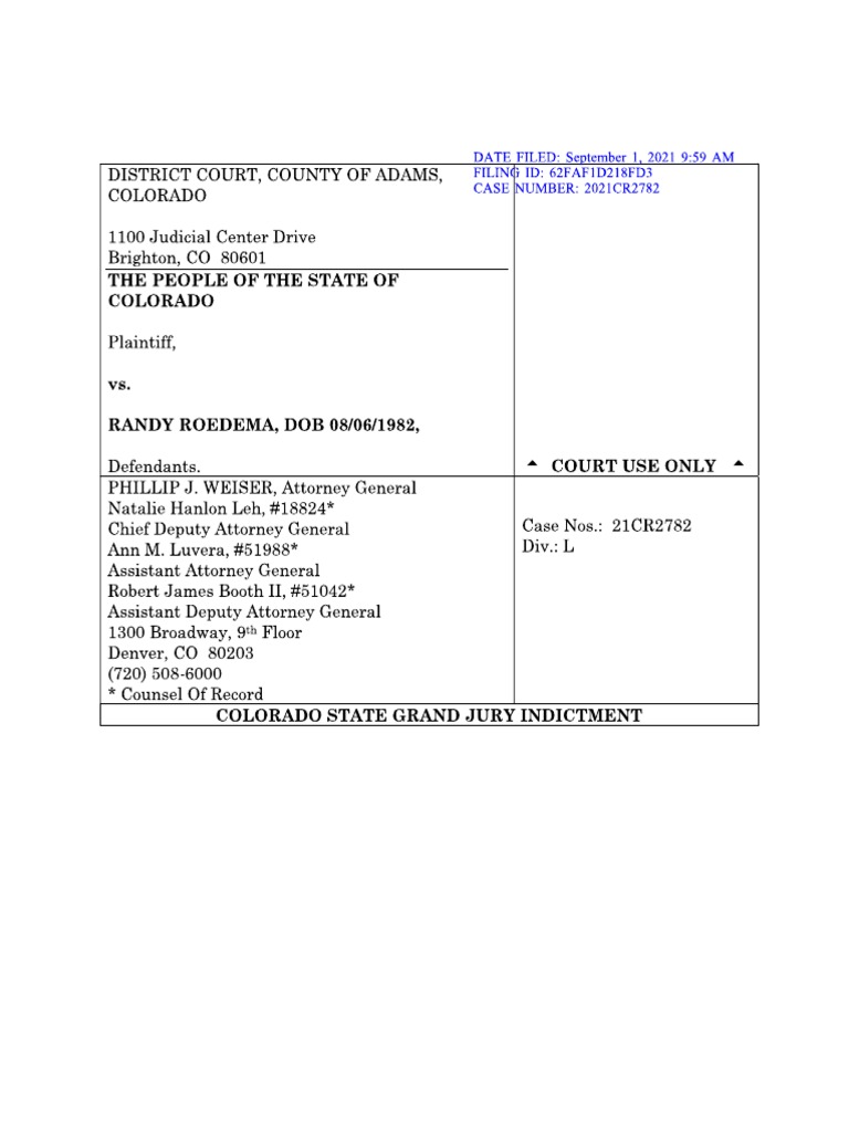 Indictment in Case of Elijah McClain | PDF