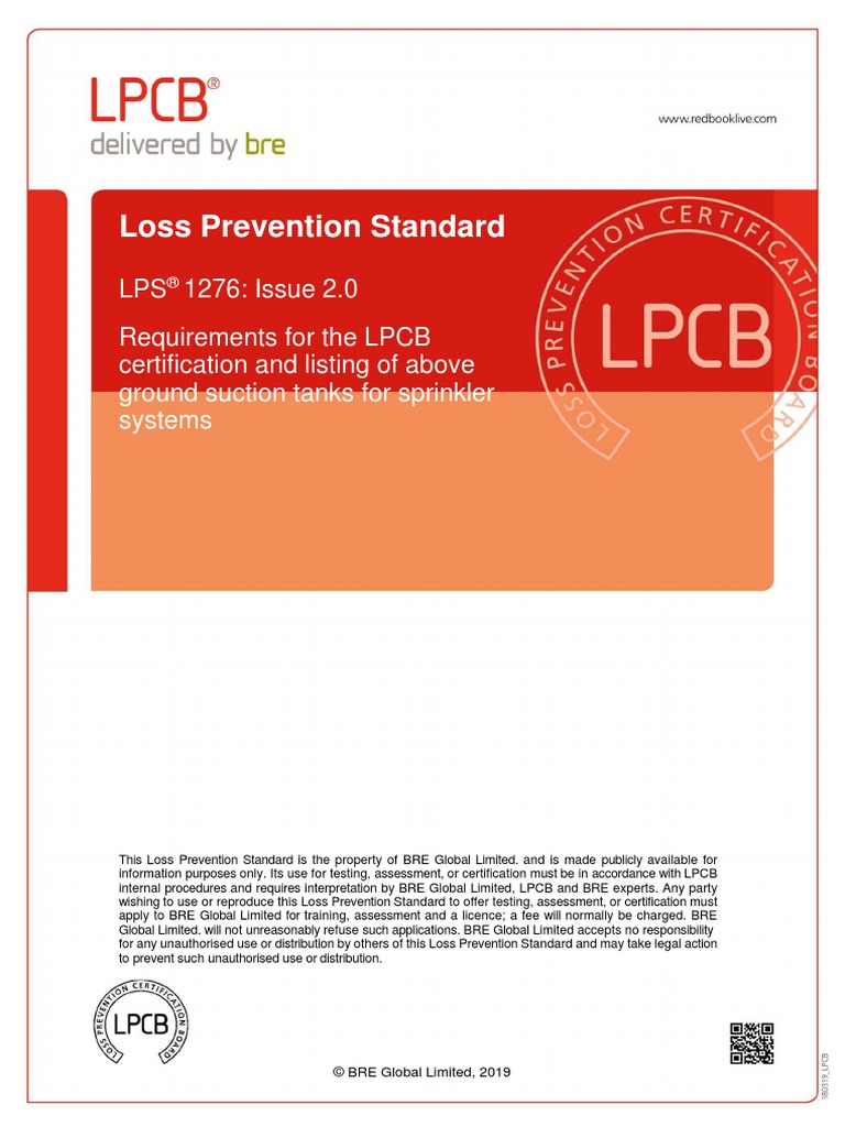 Loss Prevention Standard | PDF | Fire Sprinkler System | Galvanization
