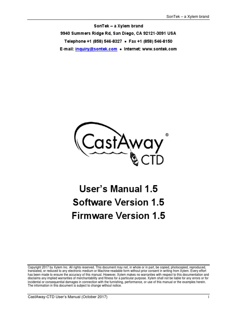 Castaway CTD - Manual | PDF | Global Positioning System | Icon (Computing)
