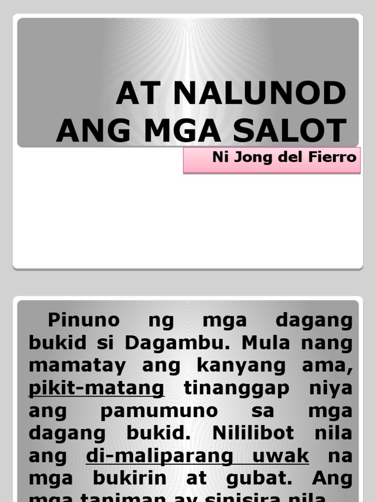 AT - NALUNOD - ANG - MGA - SALOT - PPTX Filename - UTF-8''AT NALUNOD ANG MGA SALOT | PDF