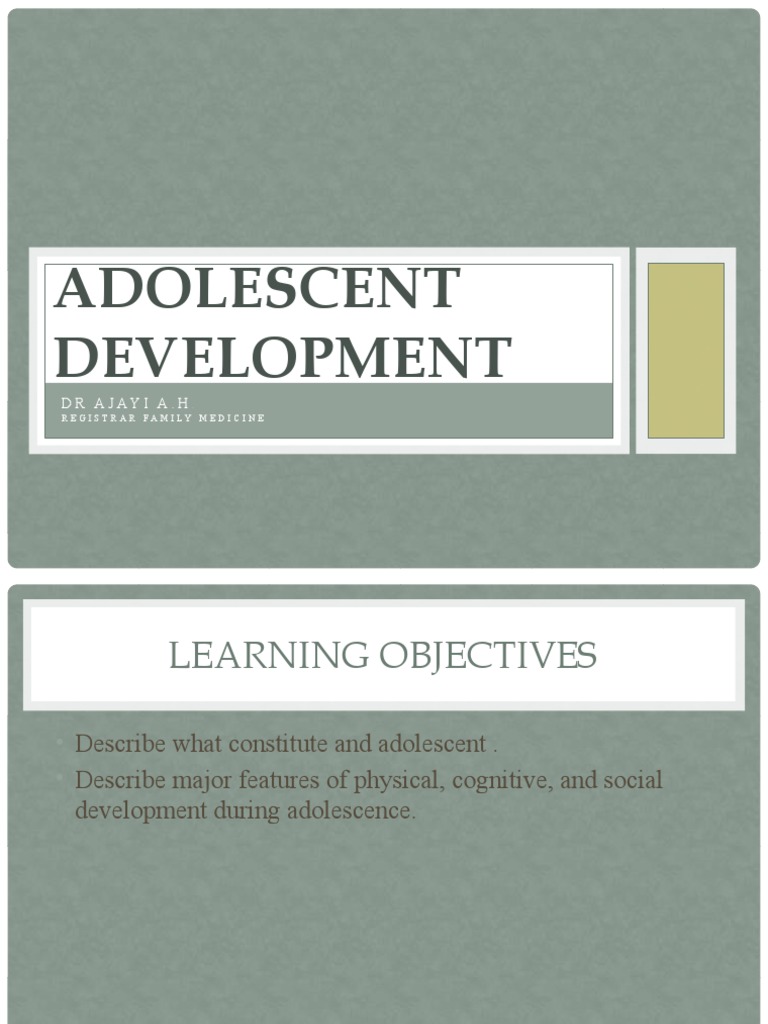Adolescent Development Overview | PDF | Adolescence | Puberty