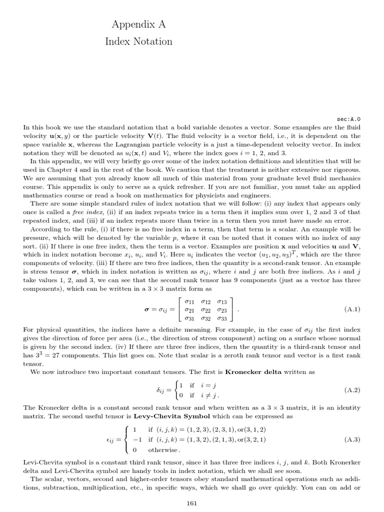 Index Notation - Vector Calculus | PDF | Tensor | Euclidean Vector