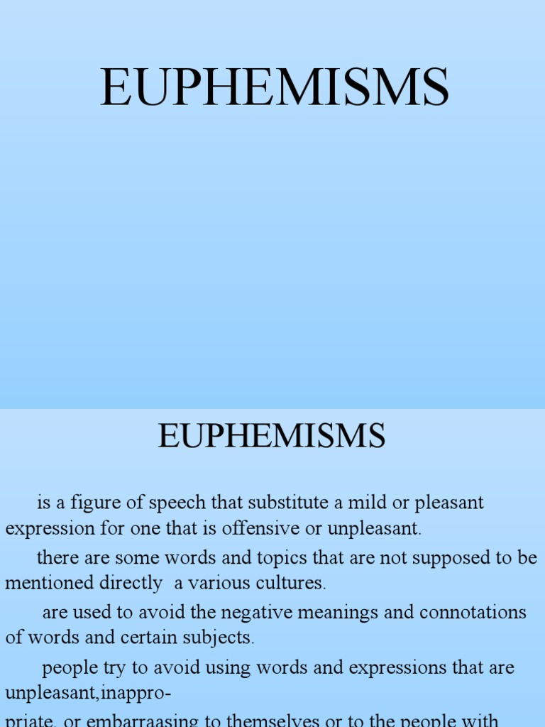 English 6 Euphemisms | PDF