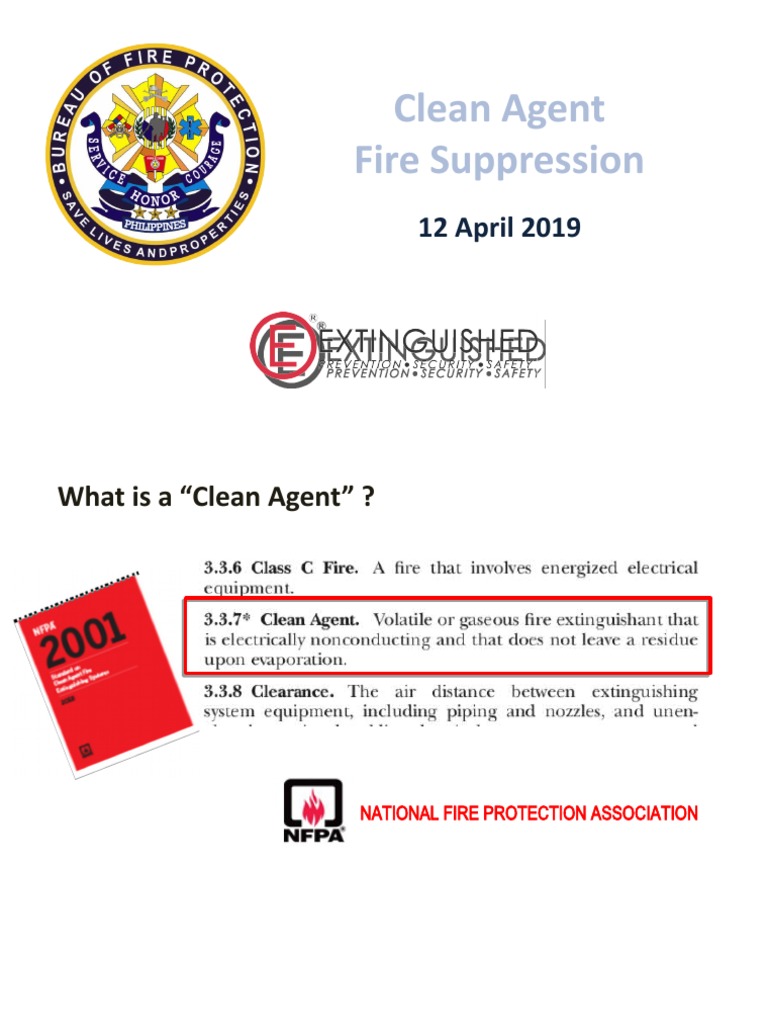 BFP - Clean Agent | PDF | Fires | Firefighting