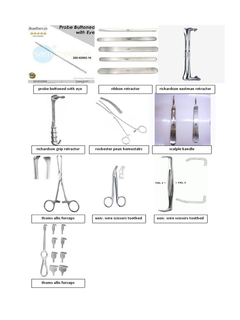 Probe Buttoned With Eye Ribbon Retractor Richardson Eastman Retractor | PDF