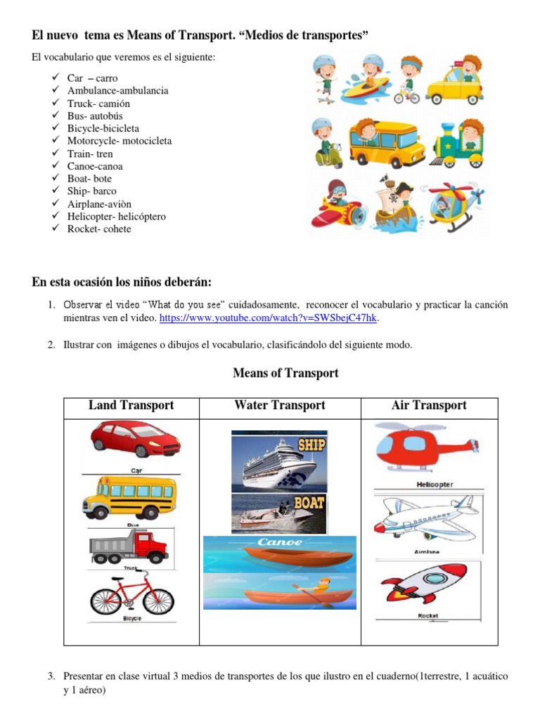 Means of Transport | PDF