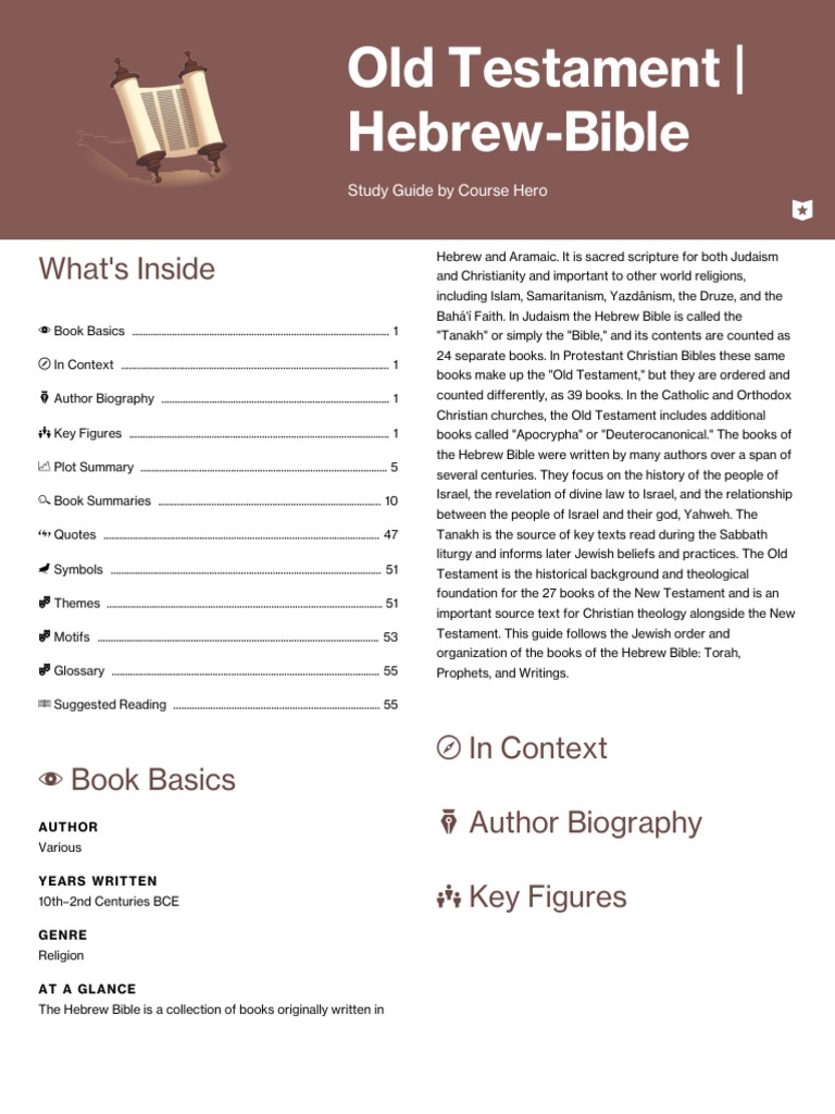Old Testament Hebrew Bible | PDF | Israelites | Babylonian Captivity