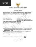 The Government of The Republic of Indonesia: Business Registration ...