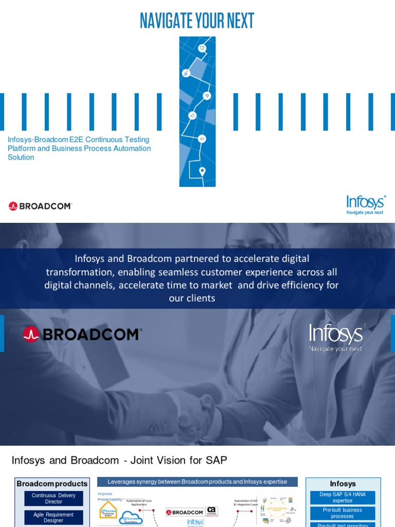 Infosys-Broadcom E2E Continuous Testing Platform Business Process ...