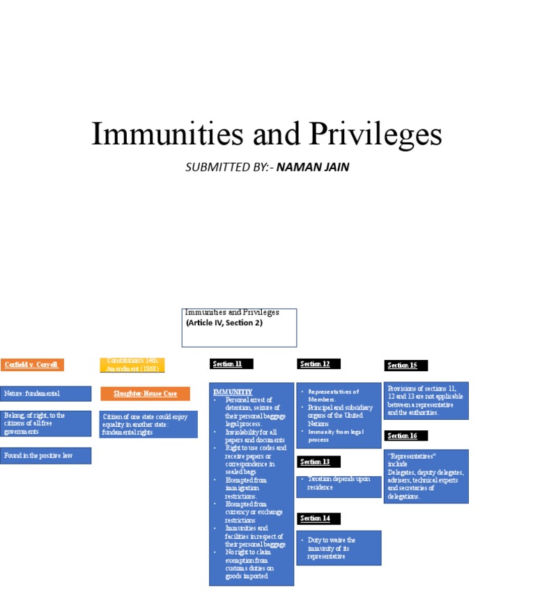 Immunities and Privileges | PDF | Sovereign Immunity | Article Four Of ...