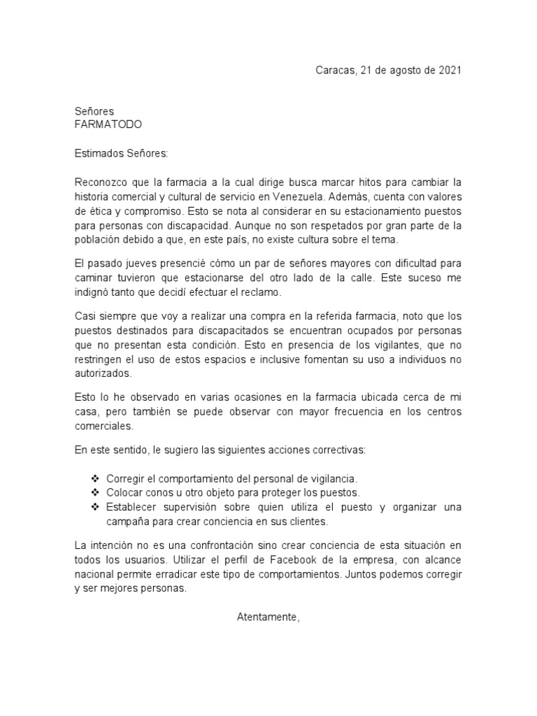 Ejemplo de Carta | PDF